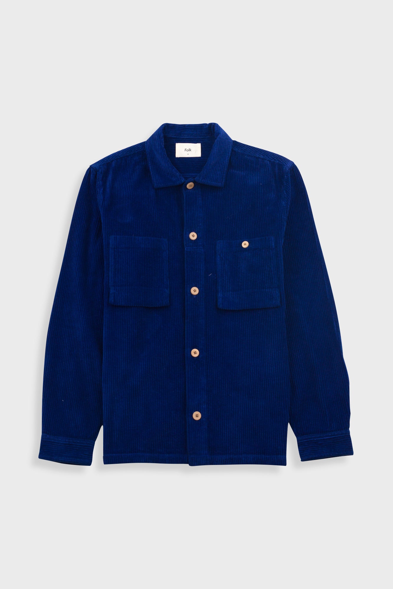 Folk Patch Overshirt - Rich Navy Chunky Cord