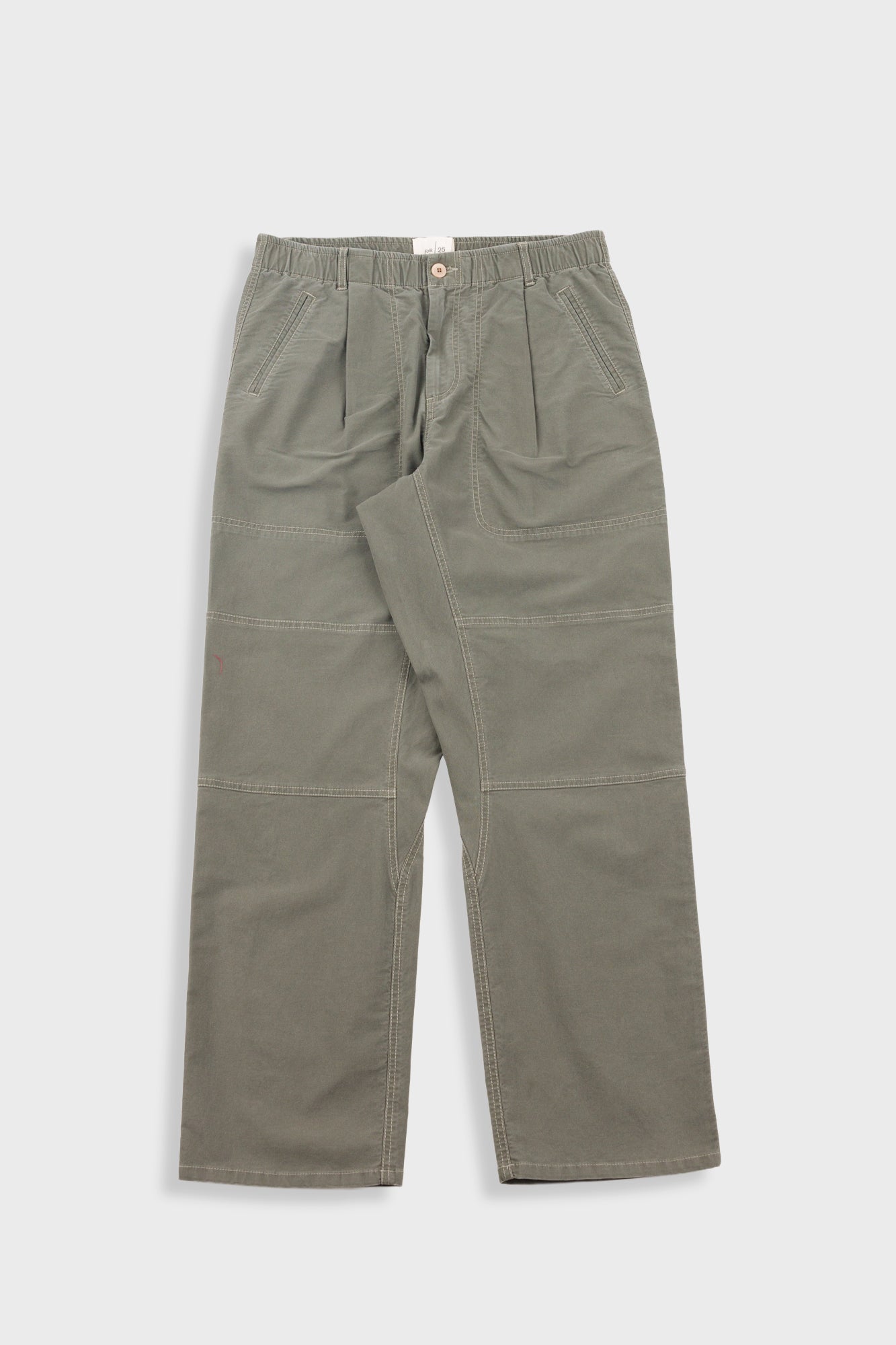 Folk Assembly Utility Trouser - Olive Brushed