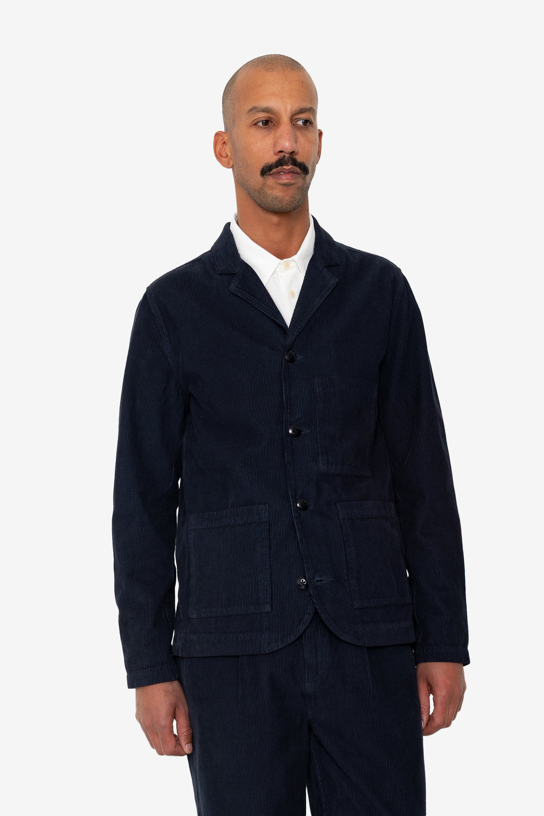 Folk Patch Jacket - Navy Cord