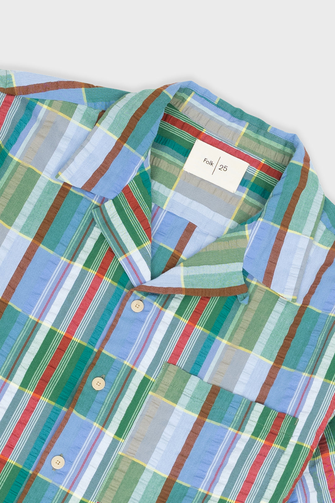 Relaxed Soft Collar Shirt - Multicolour Check – Folk