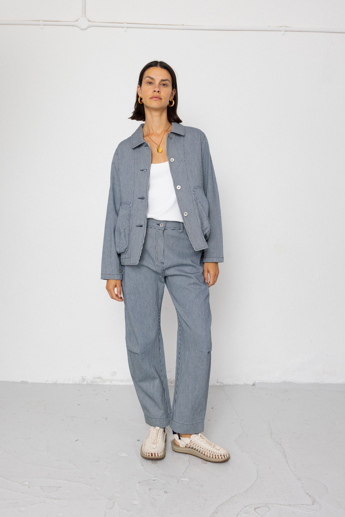 Folk Prism Jacket - Indigo Ticking Stripe